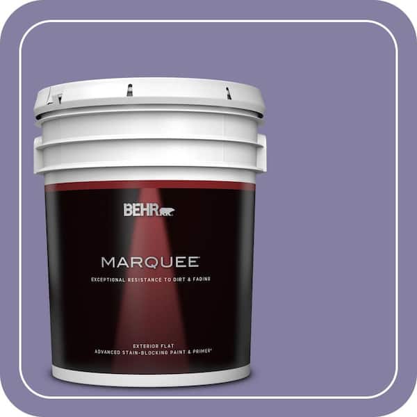 BEHR MARQUEE 5 gal. #640D-6 Chinese Violet Flat Exterior Paint & Primer ...