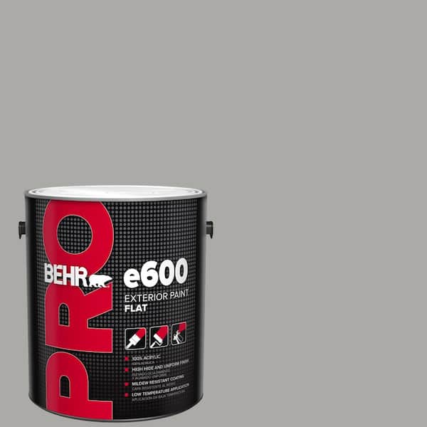 BEHR PRO 1 gal. #PPU18-14 Cathedral Gray Flat Exterior Paint PR61001 ...
