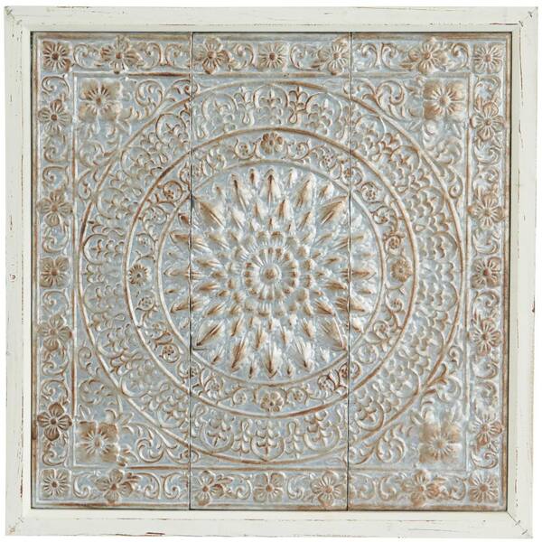 Litton Lane Metal Brown Scroll Wall Decor with Embossed Details 55533 ...