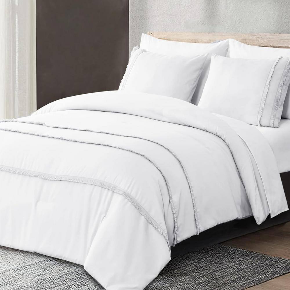 Shatex 7 Piece All Season Bedding Queen size Comforter Set, Ultra Soft ...