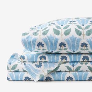 The Company Store Company Cotton Ellary Flower Blue/Green Cotton ...