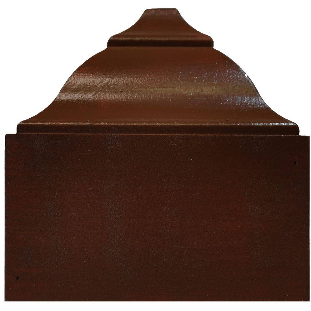 HOUSE OF FARA 4-3/8 in. D x 2 in. W x 2 in. L Poplar Wood Stained ...