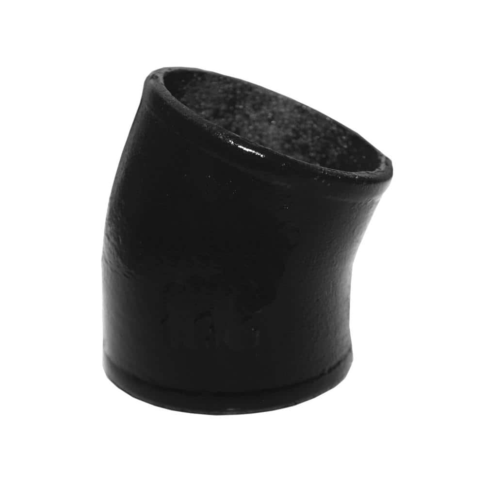 Charlotte Pipe 1-1/2 in. Cast-Iron DWV 22.5-Degree No-Hub Elbow NH161 ...
