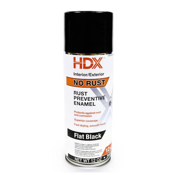 HDX 12 oz. Flat Black Rust Preventative Spray Paint AH79705US - The ...