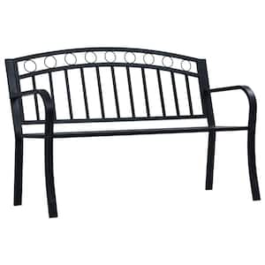 Deer Park Daisy Metal Patina 32 in. L x 19 in. D x 32 in. H Patio Bench ...