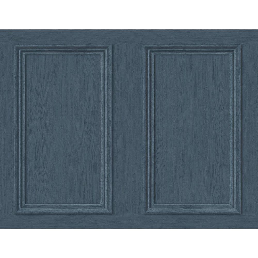 STACY GARCIA HOME Denim Blue Faux Wood Panel Vinyl Peel and Stick ...