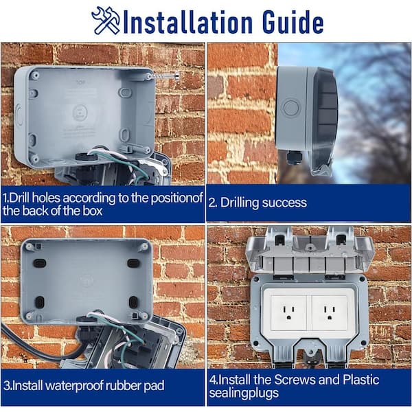 Yichuhaoxi Waterproof Weatherproof Electrical Outdoor Power-Outlet ...