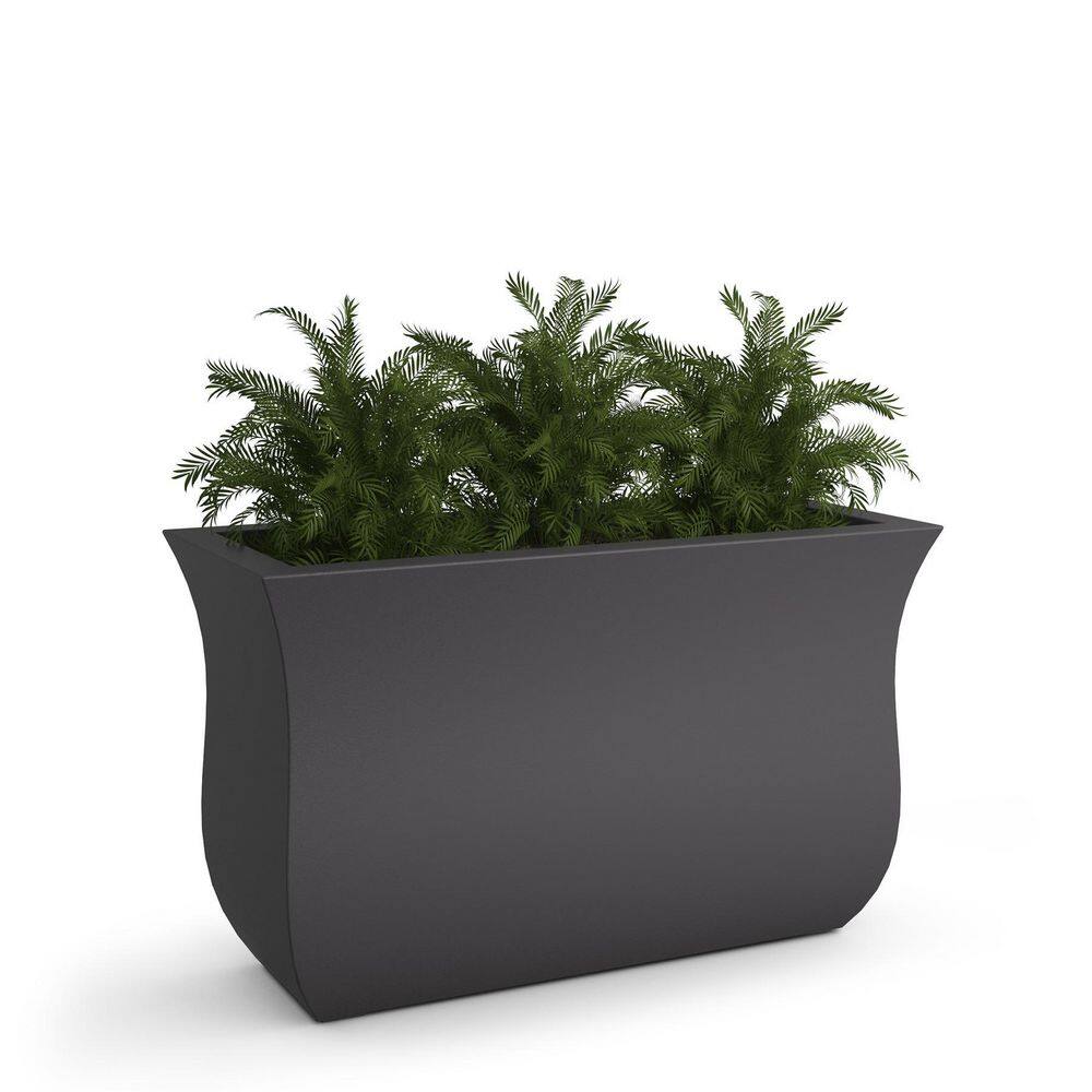 Mayne Valencia 36 in. x 16 in. x 22 in. Long Graphite Grey Polyethylene ...