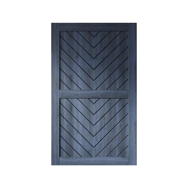 HOMACER JT3 50 in. x 80 in. C-Panel Solid Core Navy Fishbone Design ...