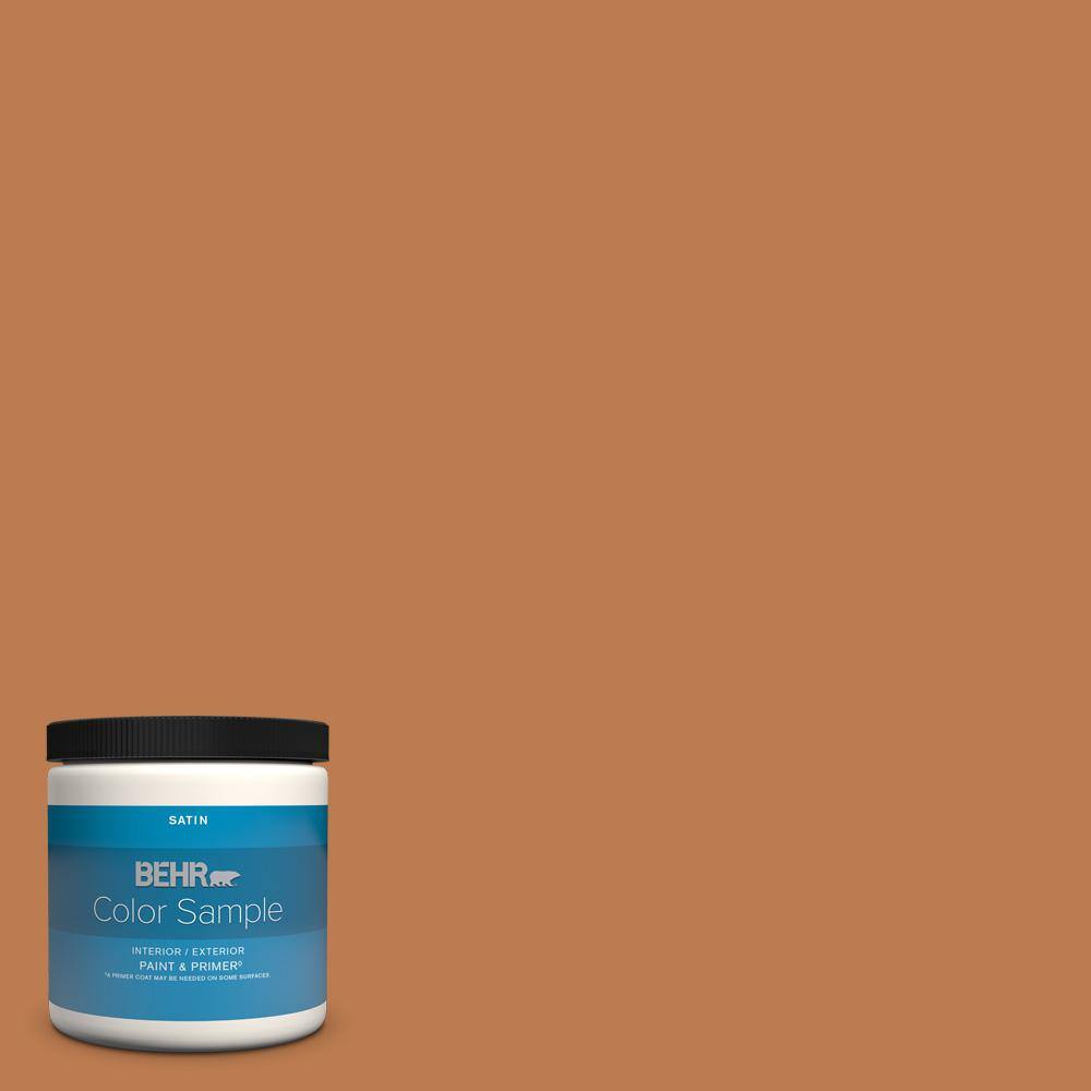 BEHR PREMIUM PLUS 8 oz. #260D-6 Chai Spice Satin Enamel Interior ...