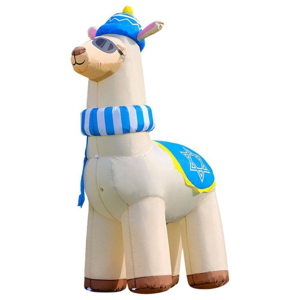 6 ft. Hanukkah Inflatable Llama-LED Outdoor Decor with Star of David ...