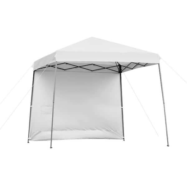 Alpulon 10 ft. x 10 ft. White Pop Up Tent Instant Canopy with Roll-up ...