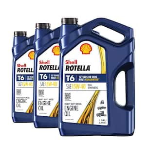 Shell Rotella T4 Triple Protection SAE 15W-40 Diesel Motor Oil 1 Gal ...