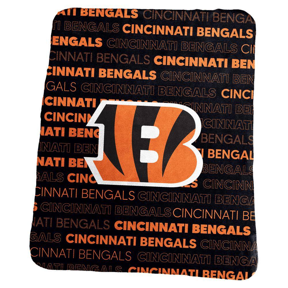 logobrands Cincinnati Bengals Multi-Colored Classic Fleece Throw 607 ...