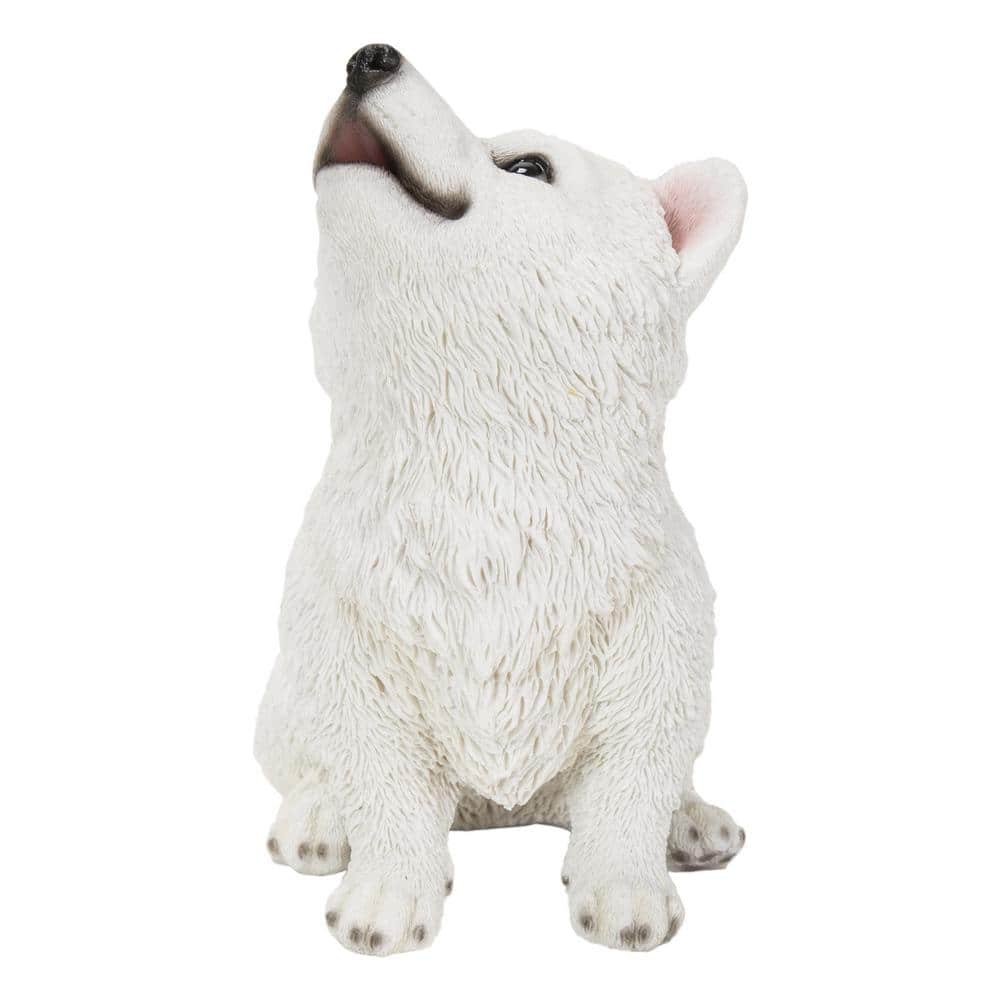 HI-LINE GIFT LTD. Howling American Eskimo Puppy Garden Statue 87703-Q ...
