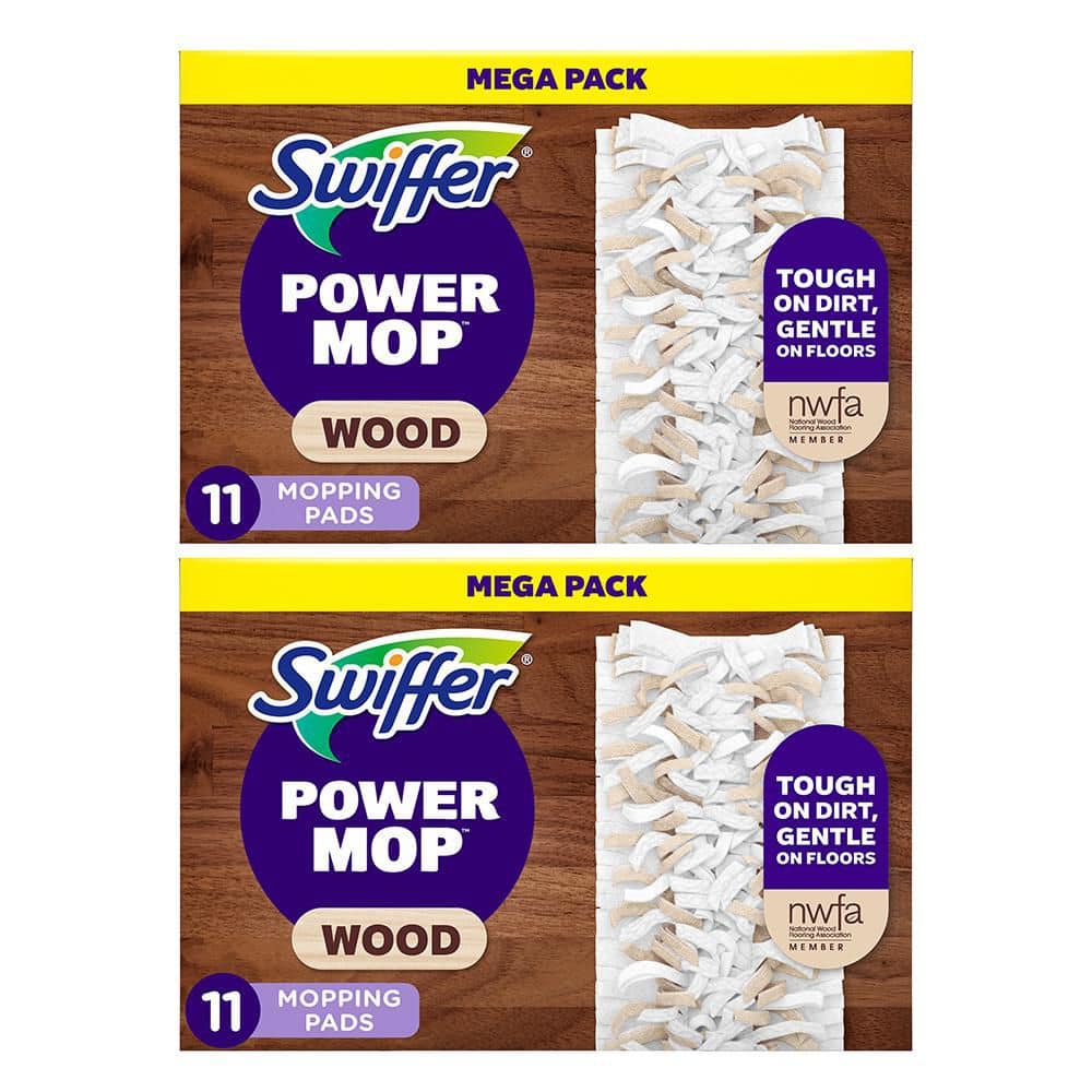 Swiffer Power Mop Wood Mopping Pad Refills (11-Count, Case of 2 ...