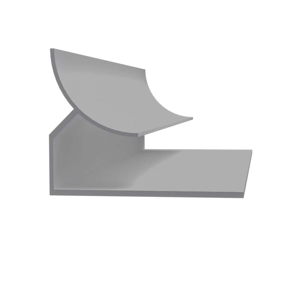 Trusscore 1-5/8 in. x 1-1/4 in. x 8 ft. Gray Inside Cove PVC Trim (2 ...