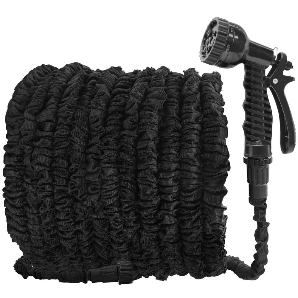 GardenJoy 3/4 in. x 100 ft. Expandable Water Hose with 7 Function Spray ...
