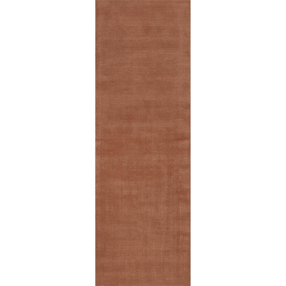 RUGS USA Arrel Speckled Wool-Blend Brick 3 ft. x 8 ft. Runner Rug ...