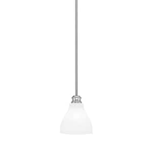 Albany 60-Watt 1-Light Brushed Nickel Pendant Mini Pendant Light Gray ...