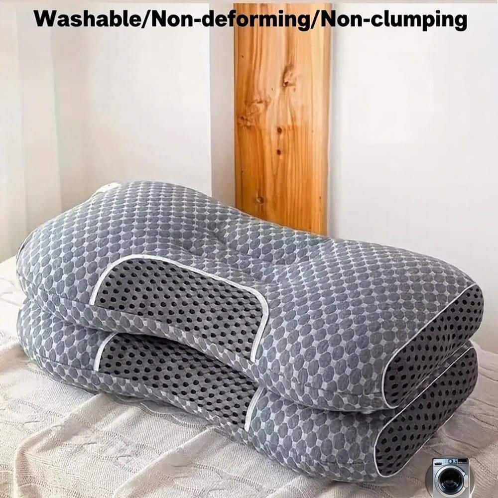 Wellco Honeycomb Shape Knit Massage Neck Pillow Partition to Help Sleep ...
