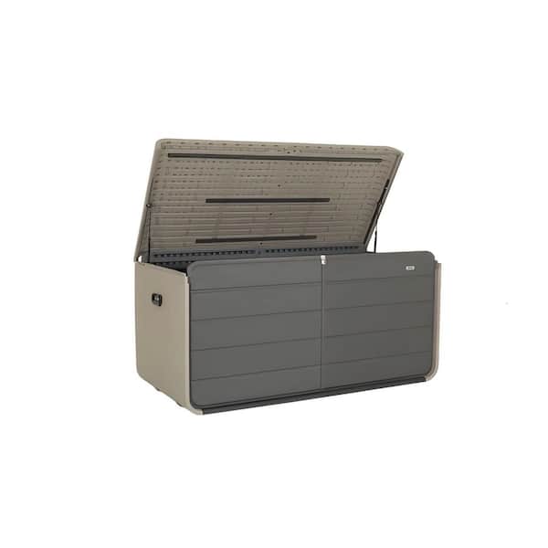 IALTRUISTIC 200 gal. Resin Deck Box Plastic Outdoor Patio Storage Box ...