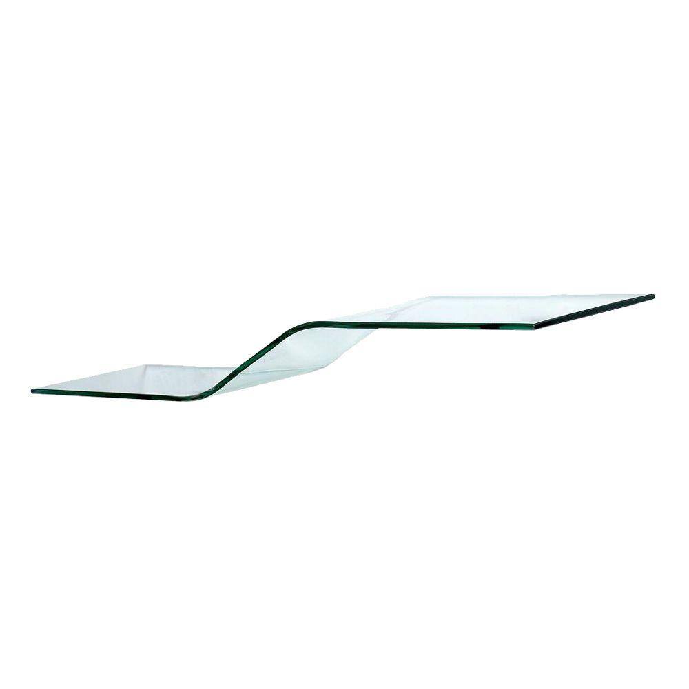 Home Decorators Collection 8 in. x 40 in. Wave Clear Glass Floating ...