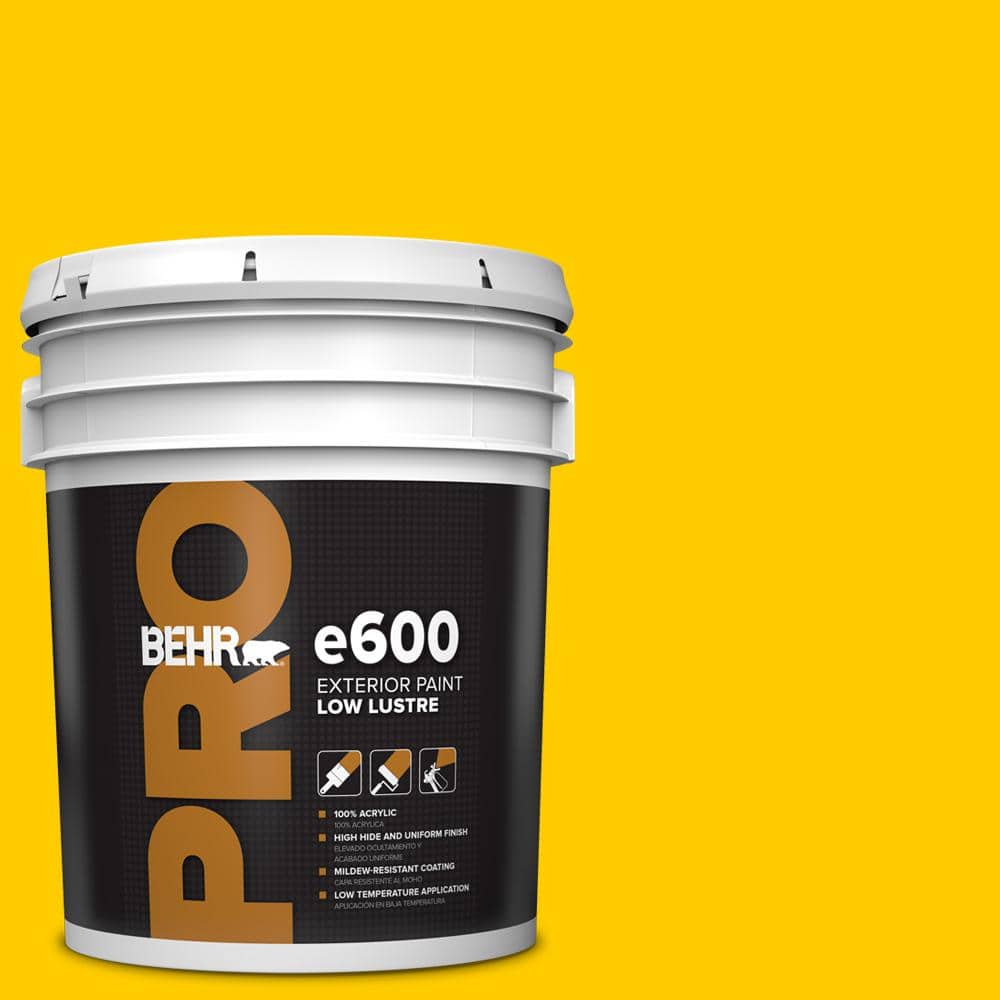 BEHR PRO 5 gal. #380B-7 Marigold Low Luster Exterior Paint PR62305 ...