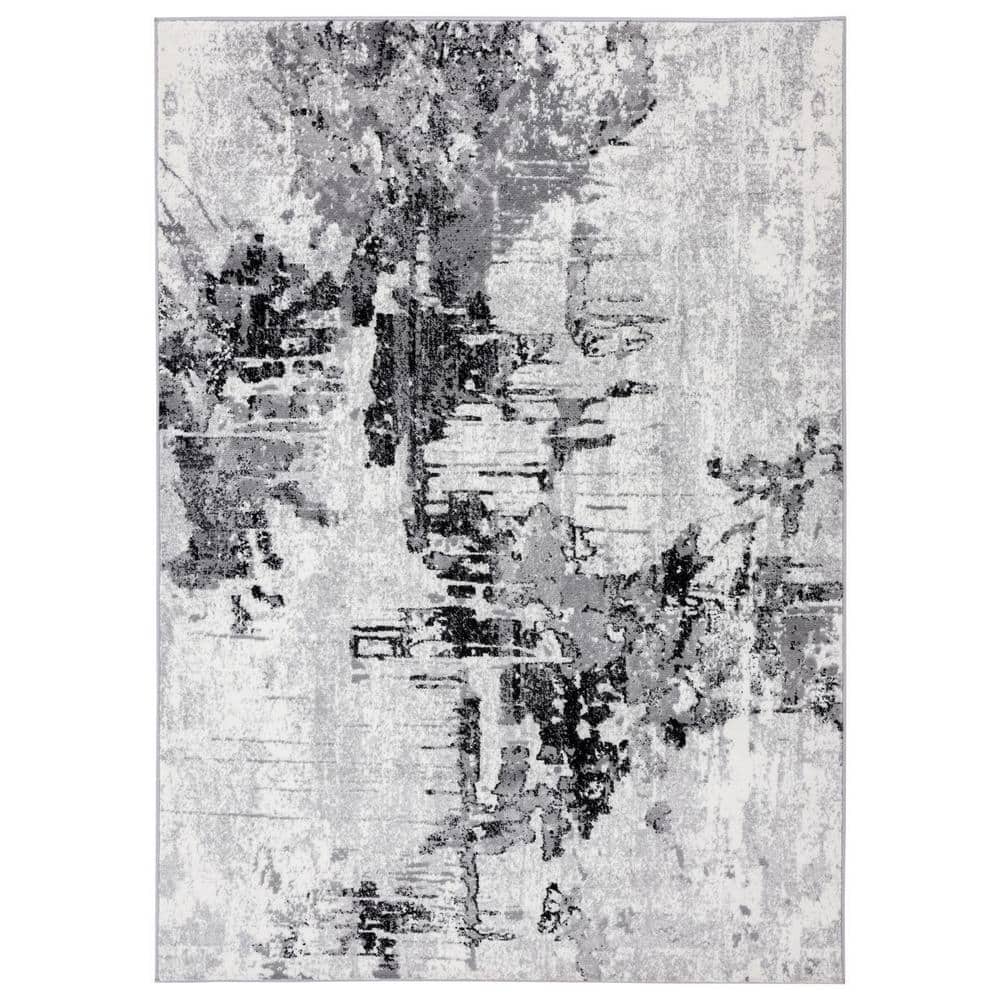 LUXE WEAVERS Cambridge Collection Contemporary Abstract Gray 9x12 ...