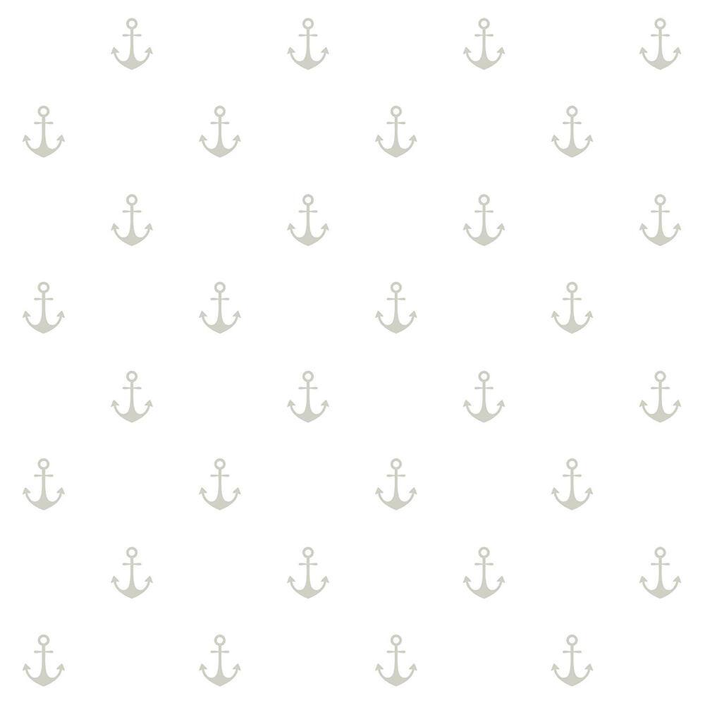 Anchor Pattern Wallpaper Black And White