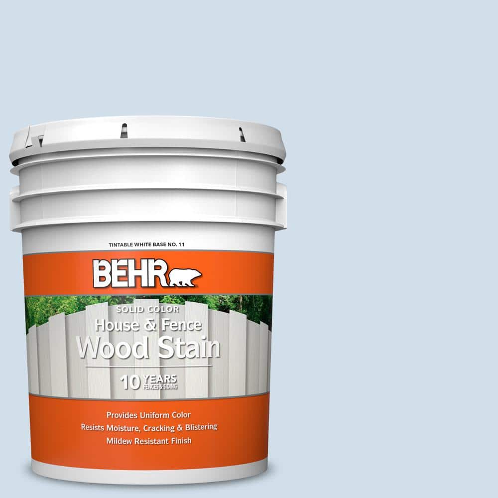 BEHR 5 gal. #M530-1 Ice Drop Solid Color House and Fence Exterior Wood ...