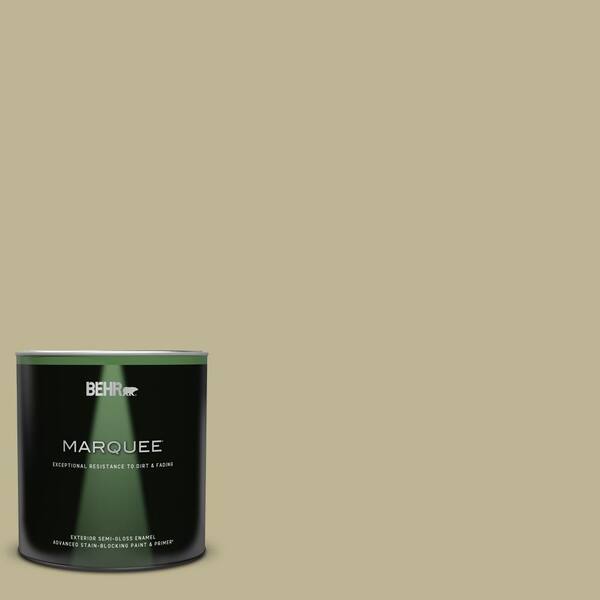 BEHR MARQUEE 1 qt. #MQ6-30 Bamboo Shoot Semi-Gloss Enamel Exterior ...