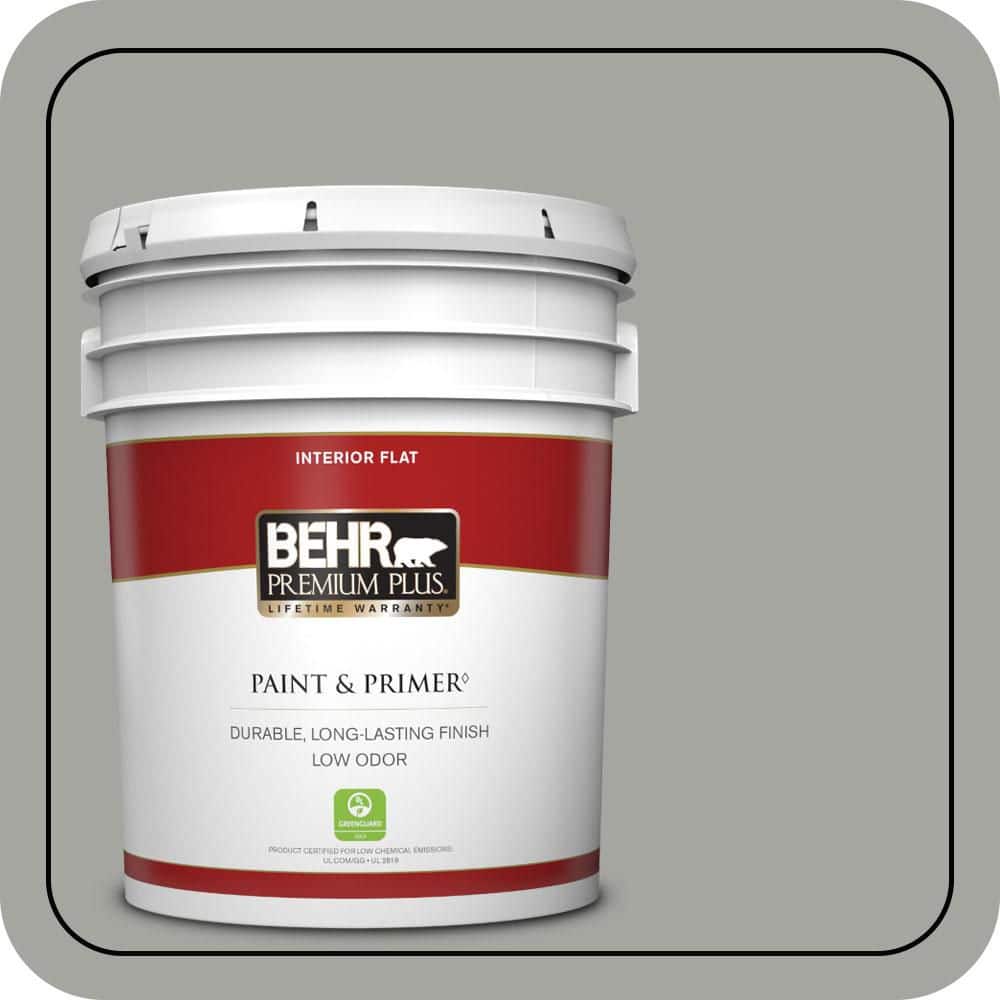 BEHR PREMIUM PLUS 5 gal. #PPU24-18 Great Graphite Flat Low Odor ...