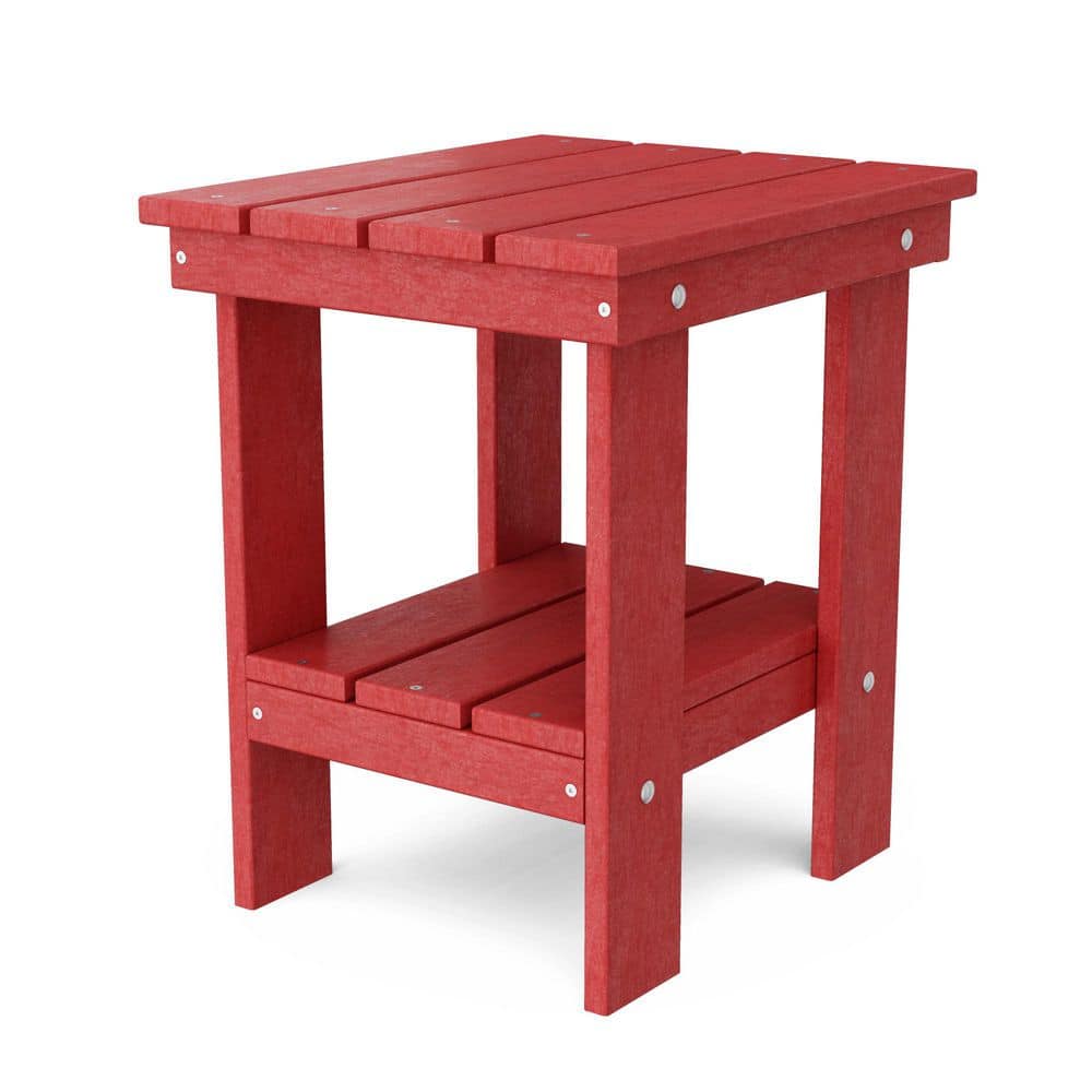 Wildridge Freedom Cardinal Red HDPE Plastic Outdoor Side Table LCC-1120 ...