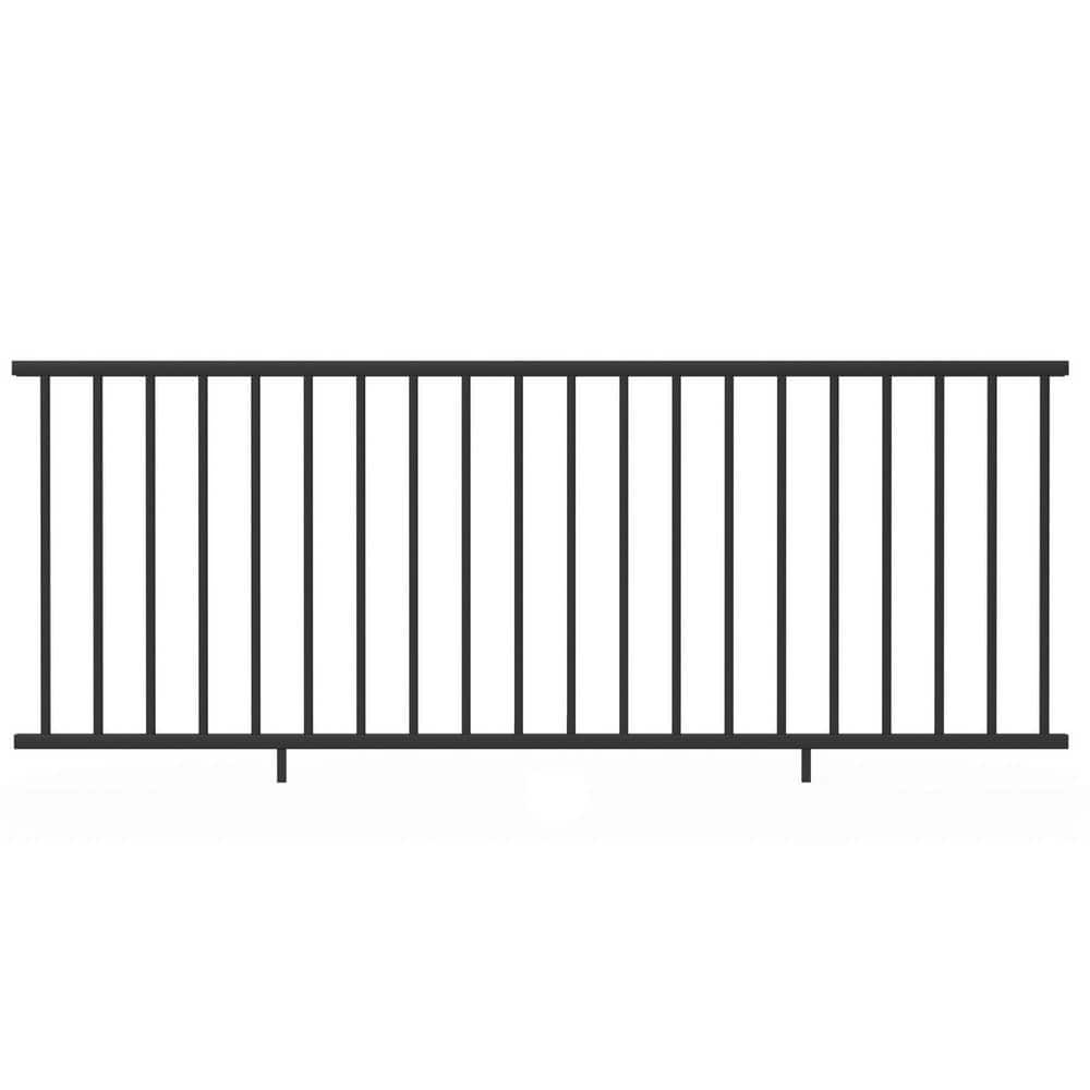 Deckorators Contemporary 36 in. x 96 in. Textured Black Aluminum Pre ...