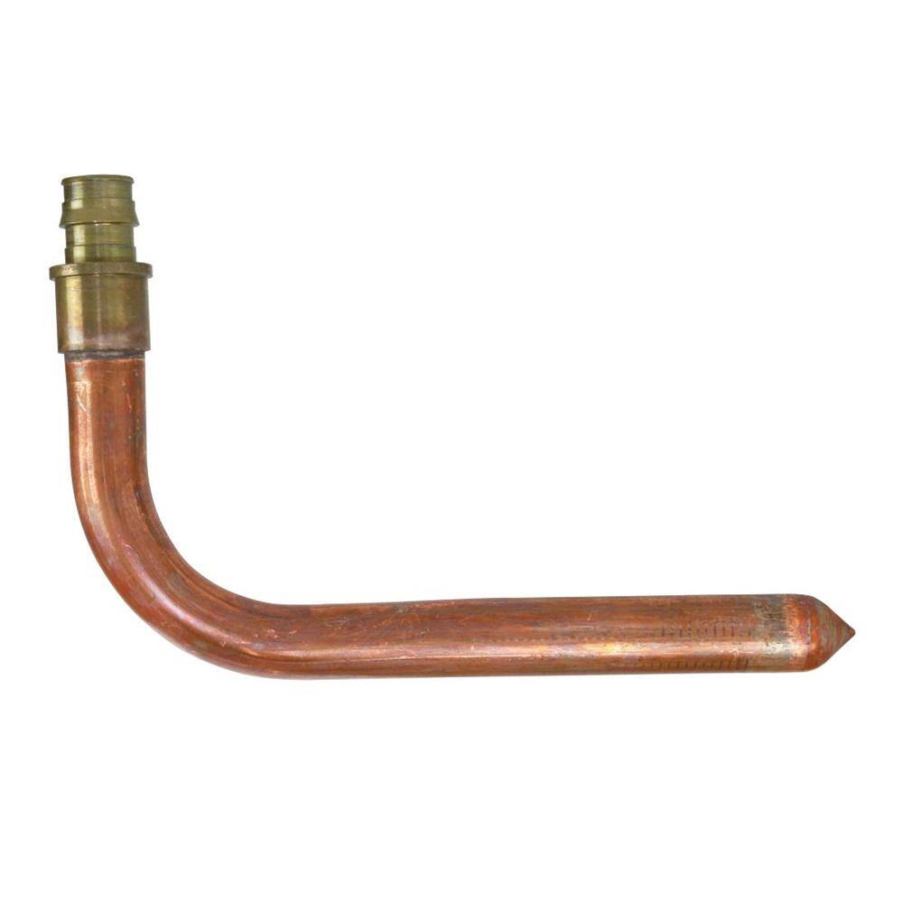Uponor ProPEX 3/4 in. PEX-A Expansion Barb Lead-Free Brass x 8 in. Copper Stub-Out 90° Elbow (25 ...