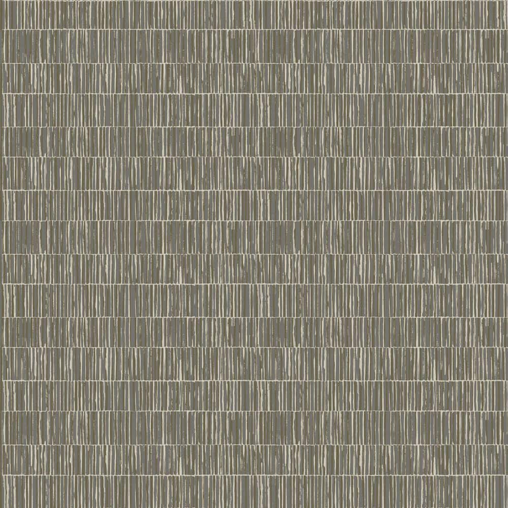 Zen Collection Dark Grey Bamboo Screen Stripe Sheen Finish Non-Pasted ...