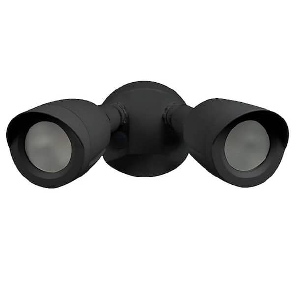 CIATA 20-Watt 1900 Lumen Integrated LED Dual Bullet Head Security Flood ...