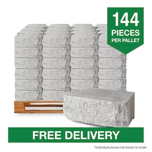 Oldcastle Windsor Stone 4 in. x 11.75 in. x 7 in. Brown/Buff Concrete ...