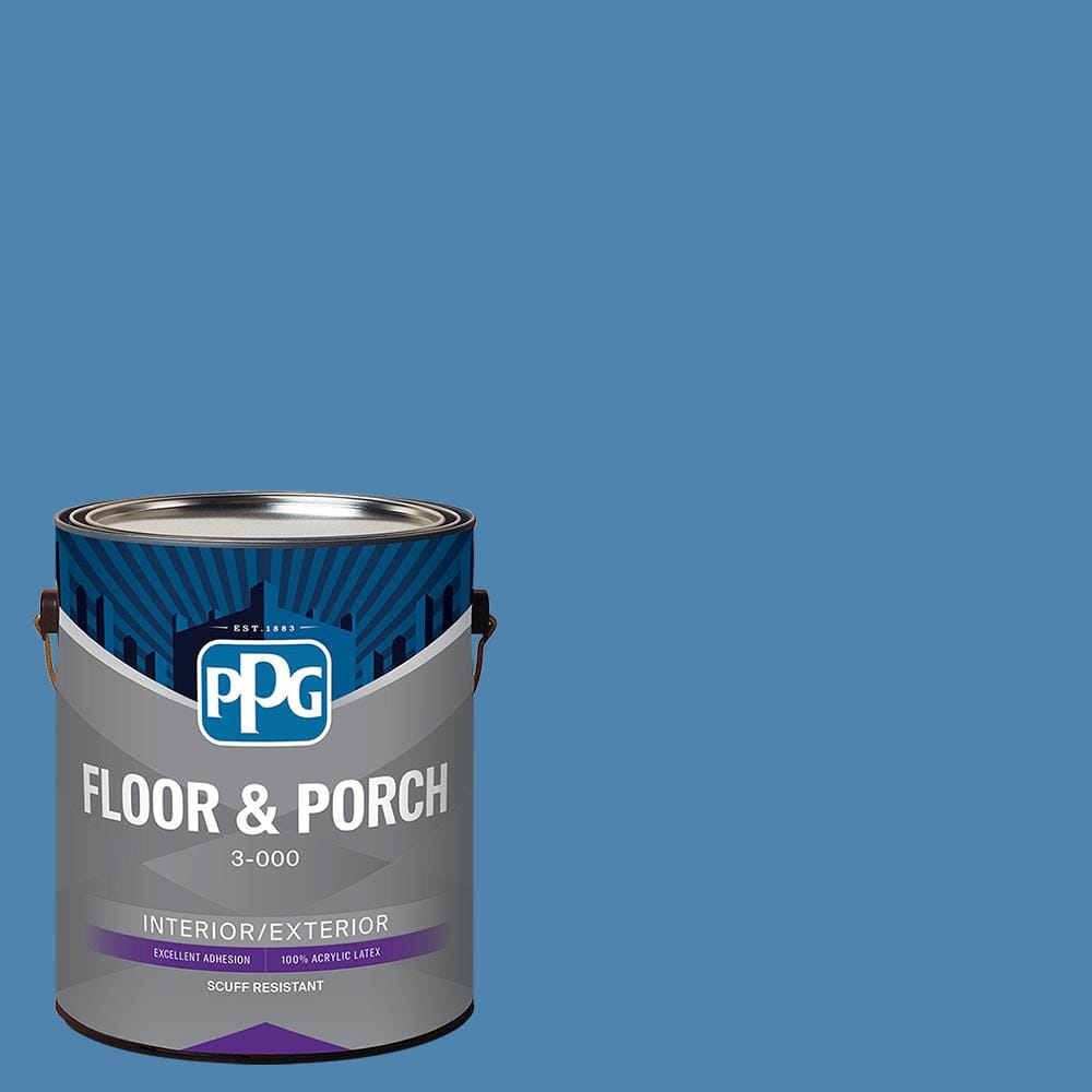 PPG 1 gal. PPG1161-5 Ship's Harbor Satin Interior/Exterior Floor and ...