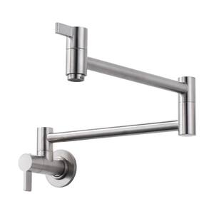 AVITAS Wall Mounted Pot Filler with Dual-Handle in Oil Rubbed Bronze ...