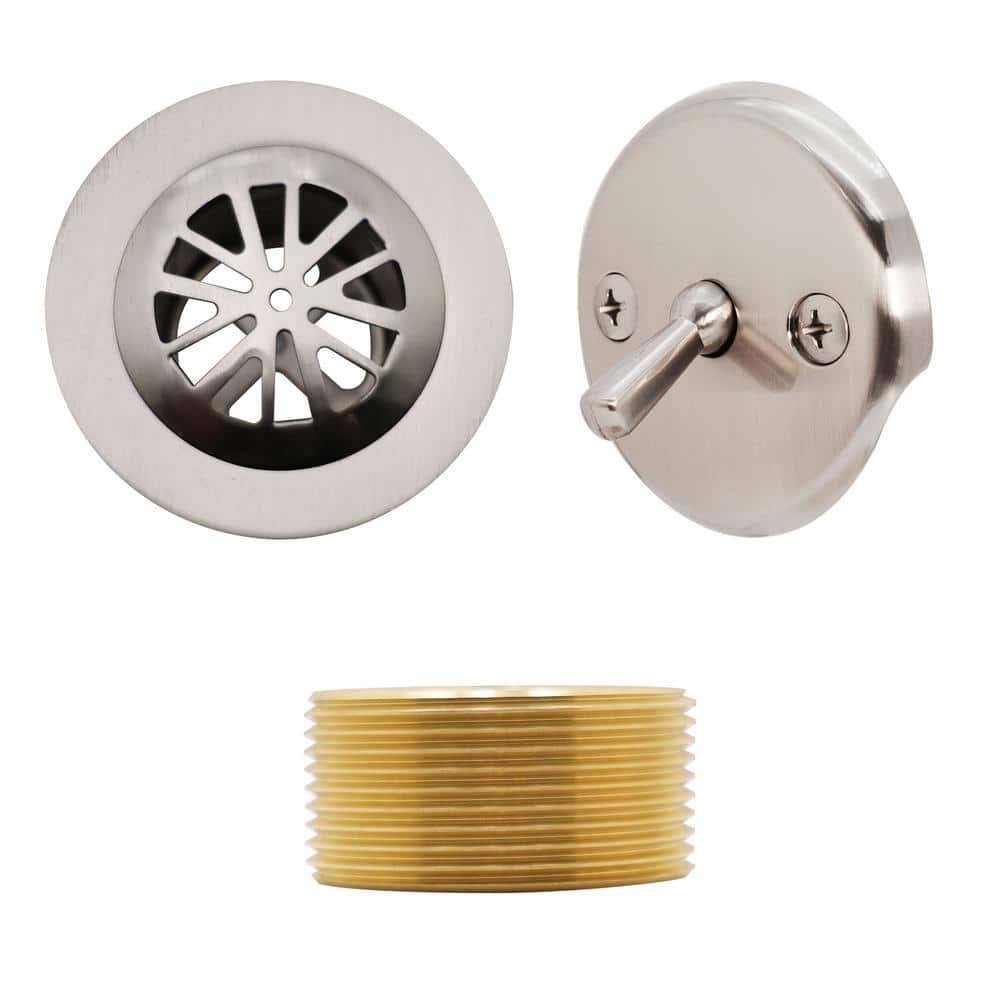 Westbrass Universal Trip Lever Tub Drain Trim Kit in Satin Nickel D92G ...