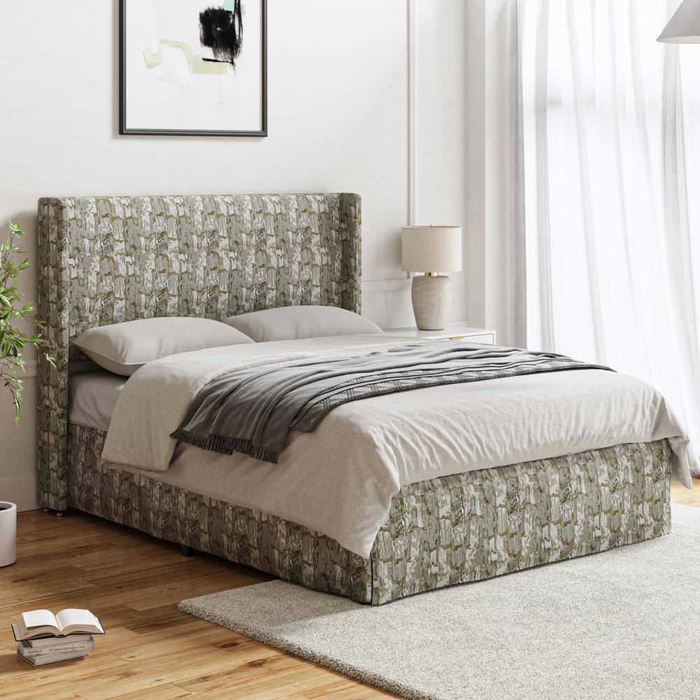 JAYDEN CREATION Raymond 2-Piece Gold Wingback Design Queen Bedroom Set ...