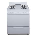 Premier 30 in. 3.91 cu. ft. Freestanding Gas Range in White SFK100OP ...