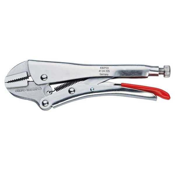 KNIPEX 9 in. Locking Pliers with Straight Jaws 41 24 225 - The Home Depot
