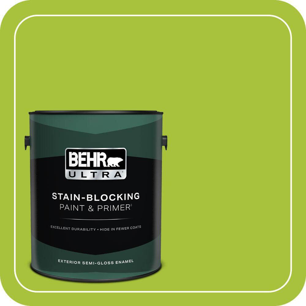 BEHR ULTRA 1 gal. #S-G-410 Green Crush Semi-Gloss Enamel Exterior Paint ...
