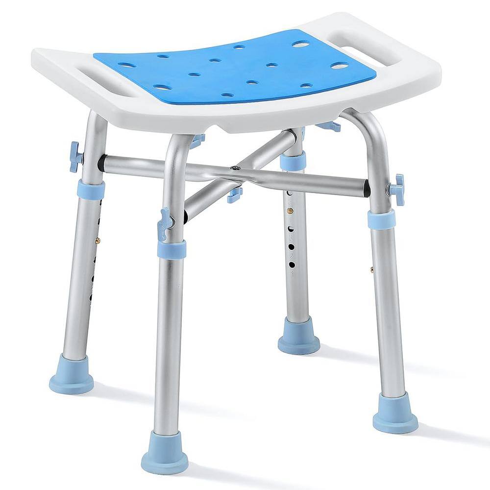 Numhew Aluminum Anti-Slip Shower Chair, Shower Seat, Padded Bath Seat ...