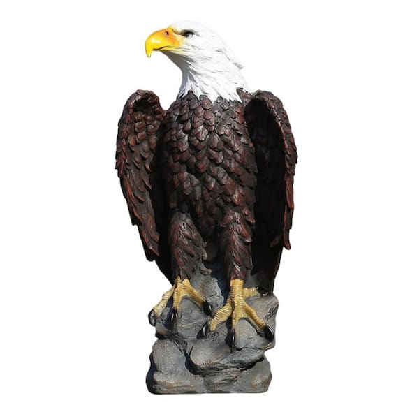 Large Standing Eagle Exhibition Garden Sculpture, 13 in. x 24.4 in ...