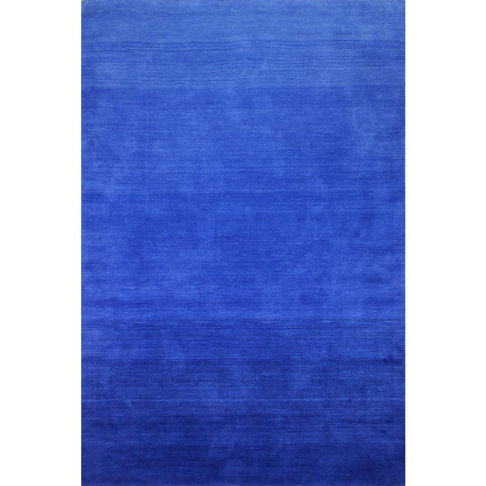 BASHIAN Contempo Cobalt 8 ft. x 10 ft. (7'6" x 9'6") Solid Contemporary ...