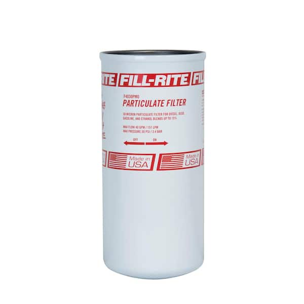 FILL-RITE 1 1/2 in. 40 GPM 30 Micron Particulate Spin-On Fuel Filter ...